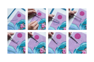 A Step-by-Step Guide on How to Use a Laying Tool - Island House Needlepoint